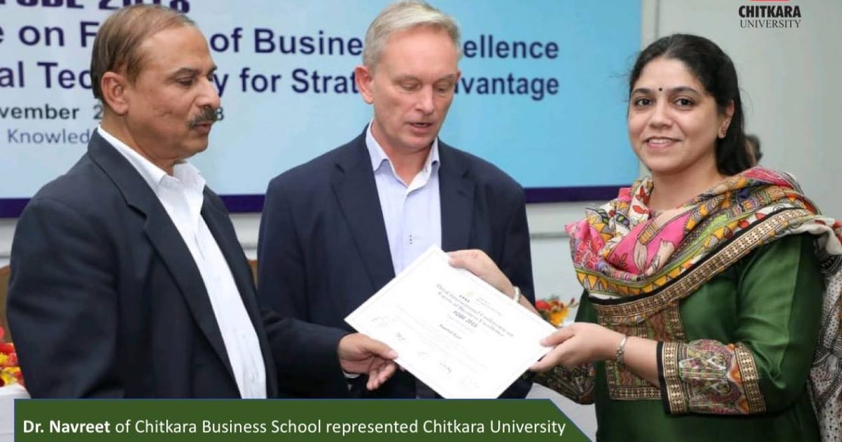 CBS faculty Dr Navreet Kaur participates in FOBE-2018, presents paper