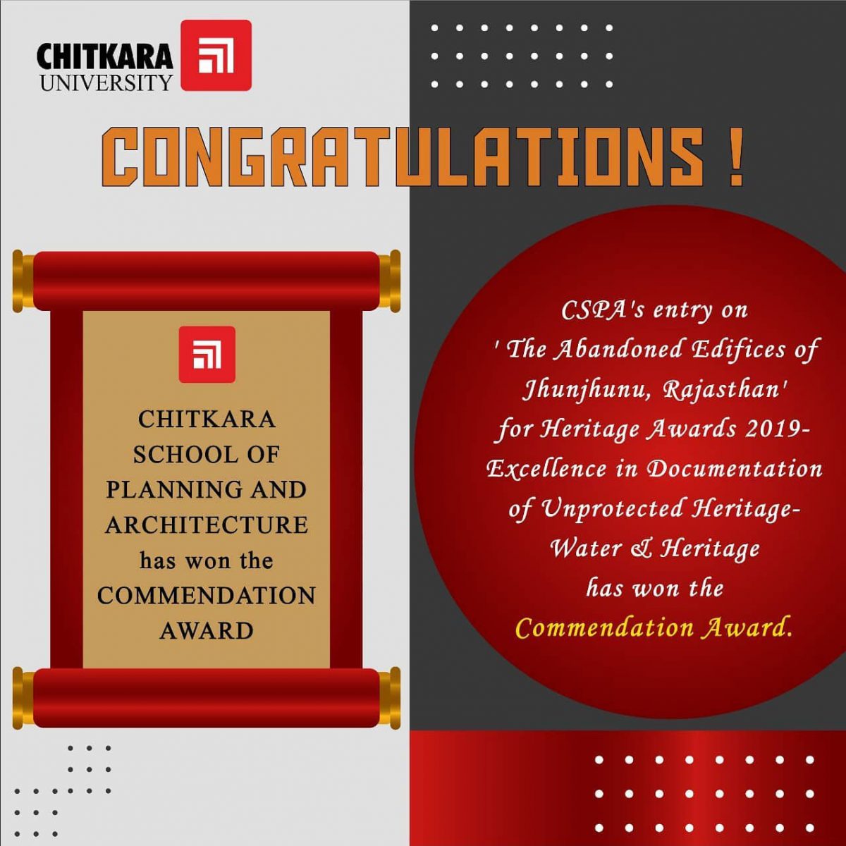 Another Feather in the Cap of Chitkara School of Planning and ...