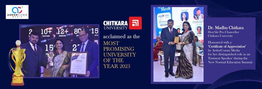 Chitkara University bags 'Most Promising University of the Year 2023' | Chitkara University